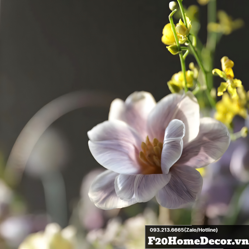 Giỏ hoa lụa Xuân Sắc Huyền Diệu - Rạng ngời và tinh tế