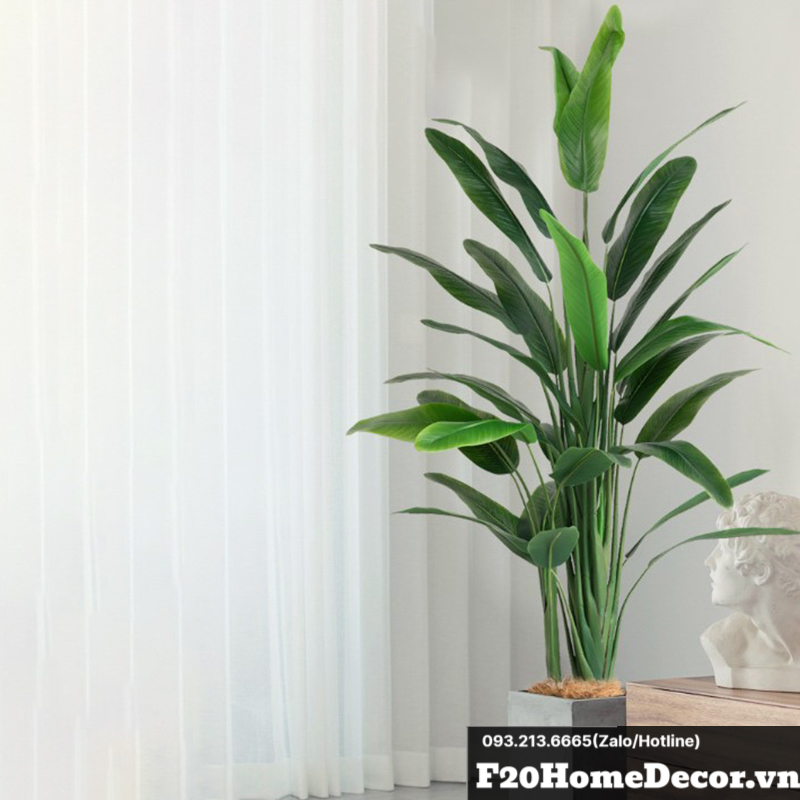Cây thiên điểu giả decor phòng khách hiện đại - F20 Home Decor